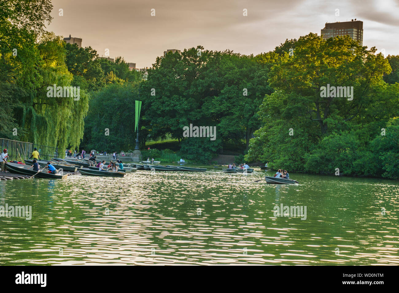 Scenic sunset view at the famous Central park in New York city Stock ...