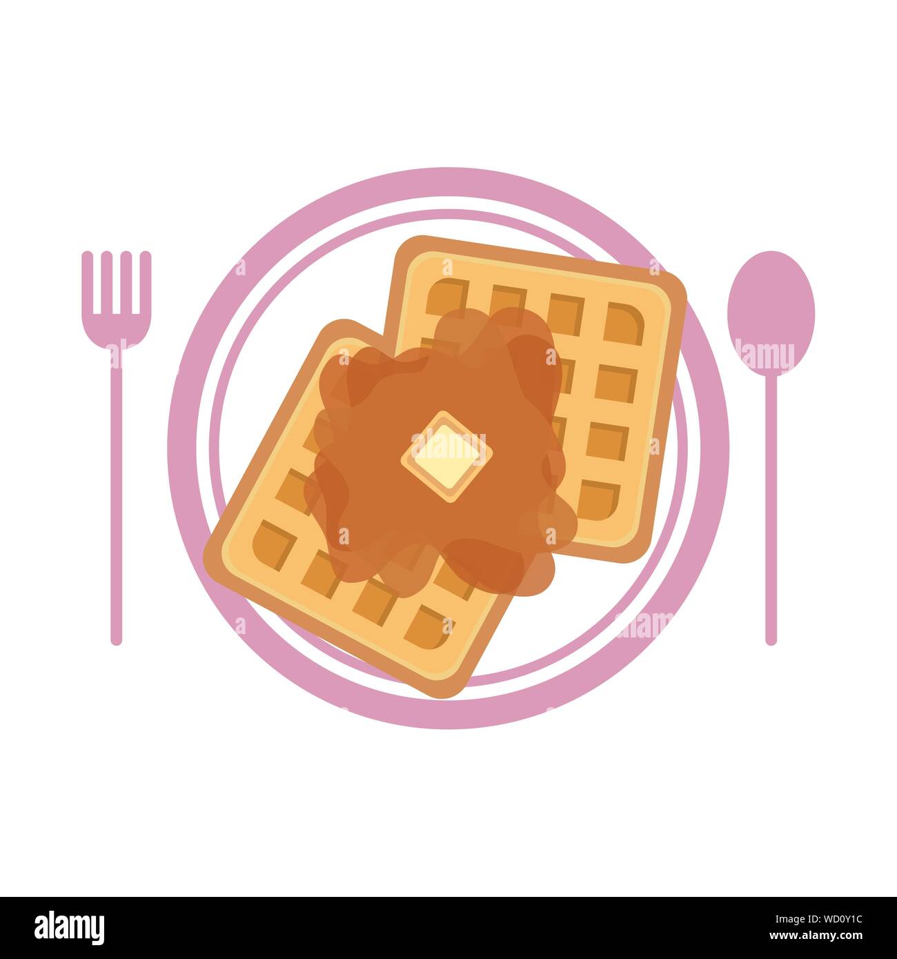Isolated breakfast waffle vector design Stock Vector Image & Art - Alamy