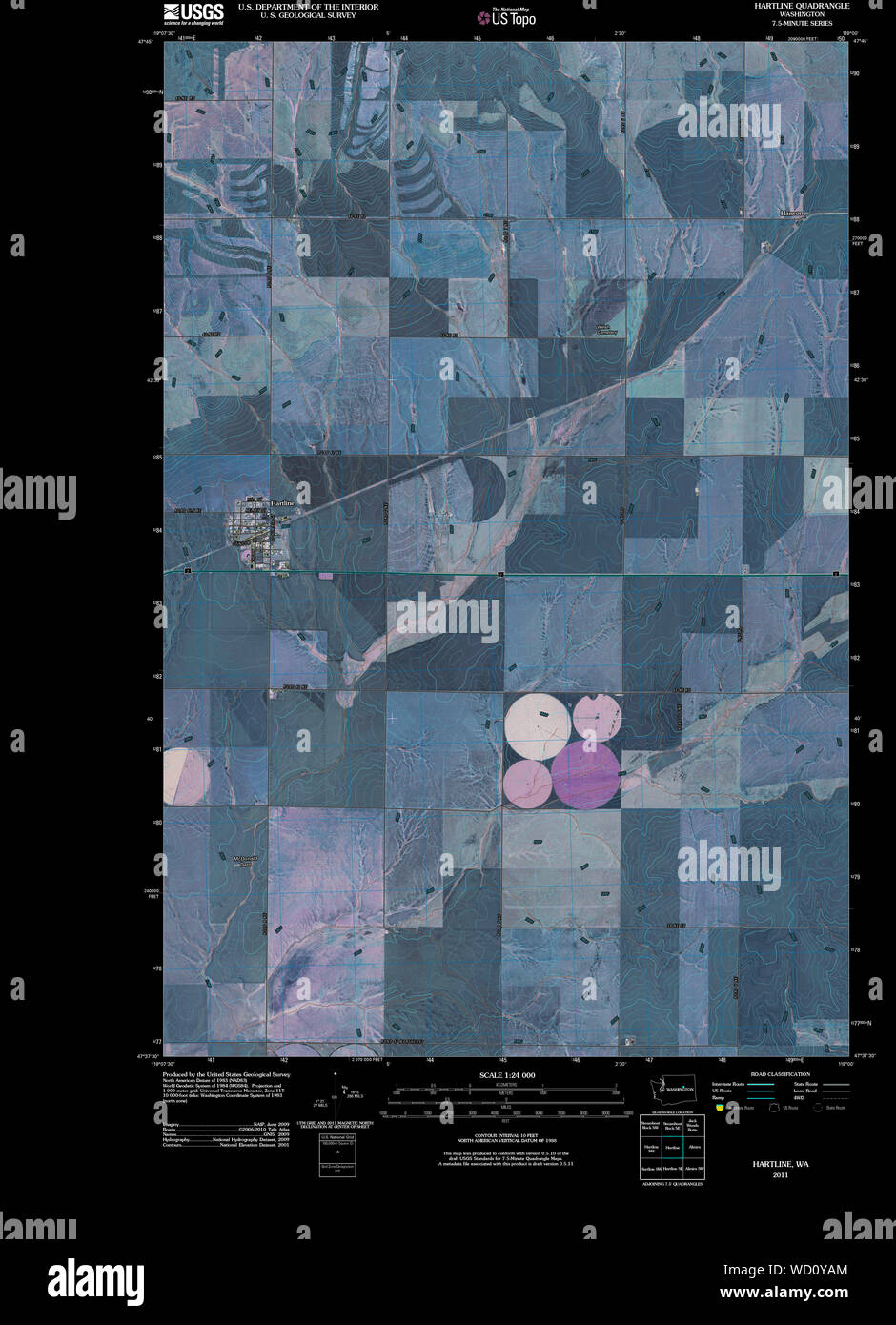 Map of hartline hi-res stock photography and images - Alamy