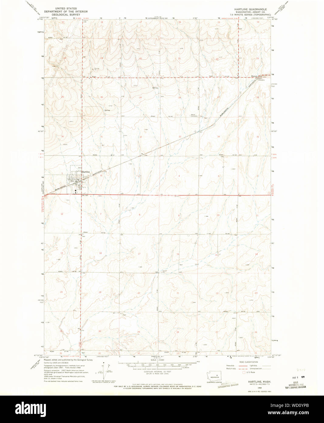 Map of hartline hi-res stock photography and images - Alamy