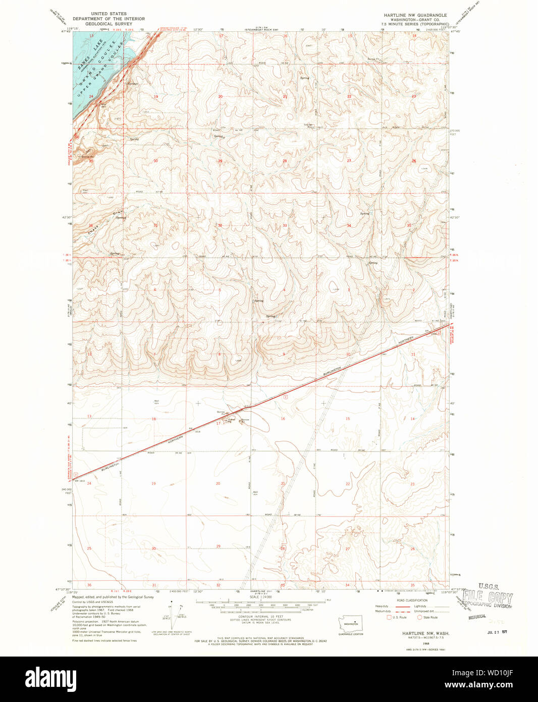 Map of hartline hi-res stock photography and images - Alamy