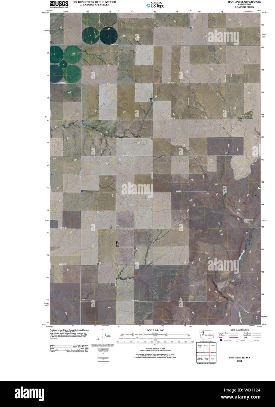 Hartline washington map hi-res stock photography and images - Alamy