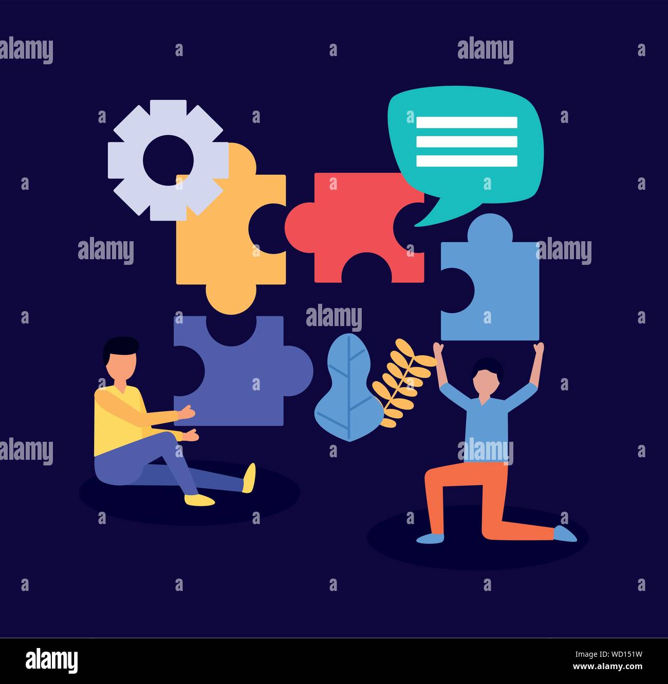 people teamwork flat design image Stock Vector Image & Art - Alamy