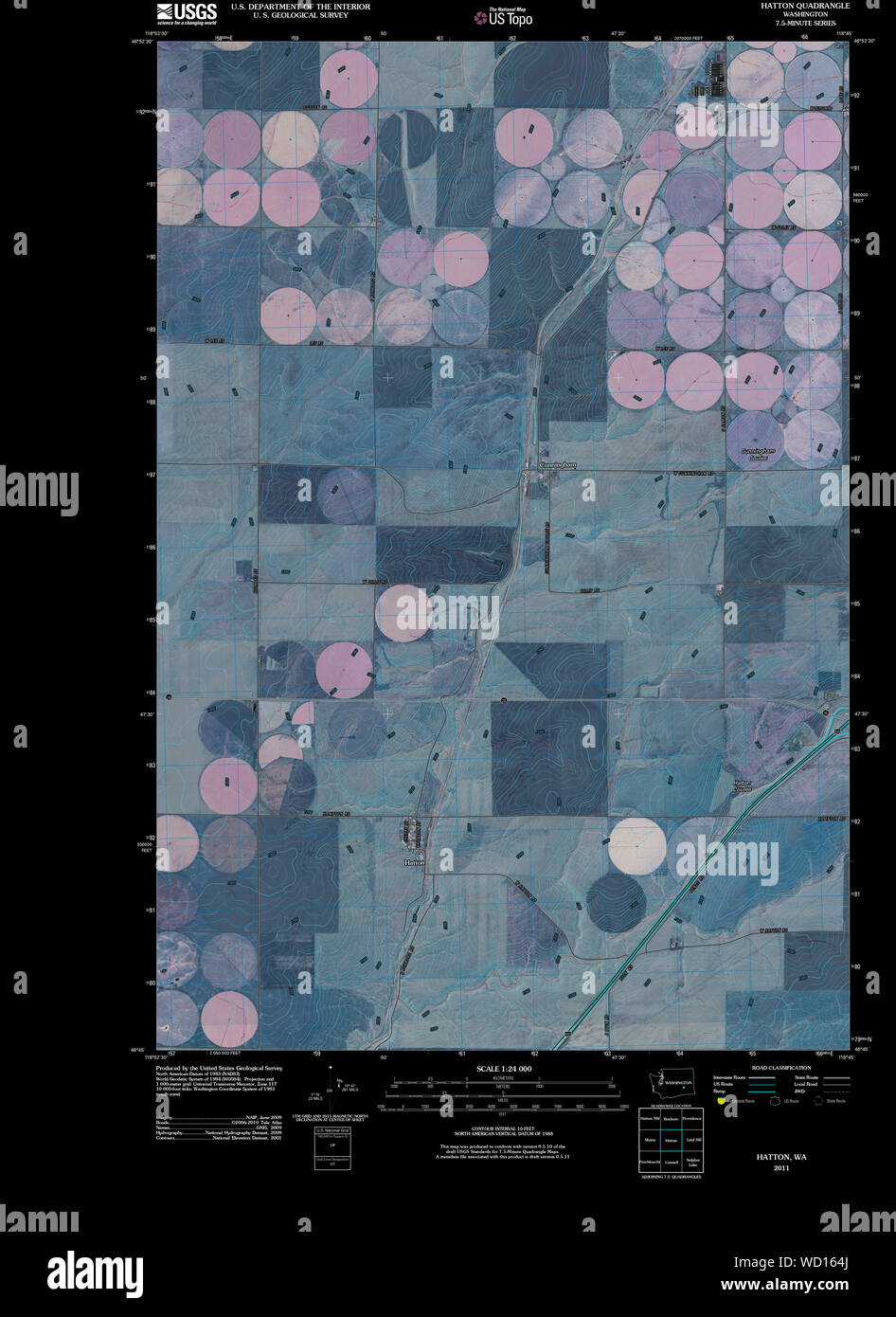 Map of hatton hi-res stock photography and images - Alamy