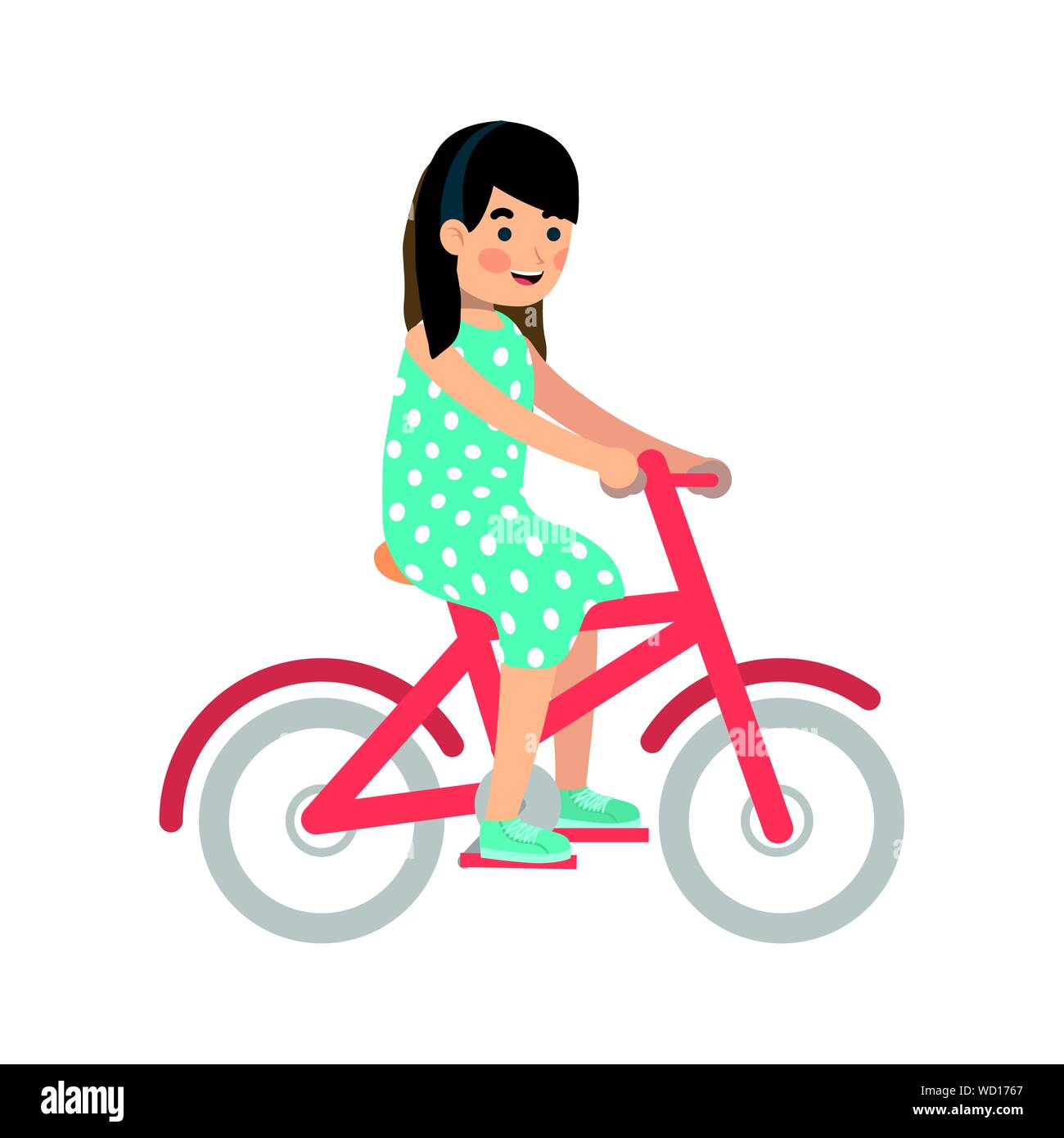 Woman riding bike vector design Stock Vector Image & Art - Alamy