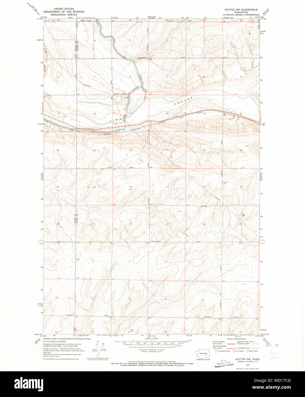 Map of hatton hi-res stock photography and images - Alamy