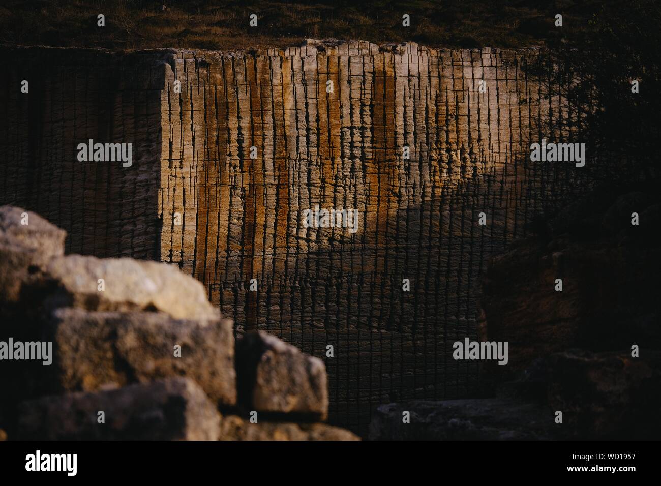 The tufo cave Stock Photo - Alamy