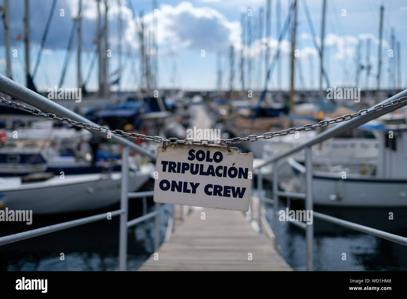 Warning Sign On Jetty High Resolution Stock Photography and Images - Alamy