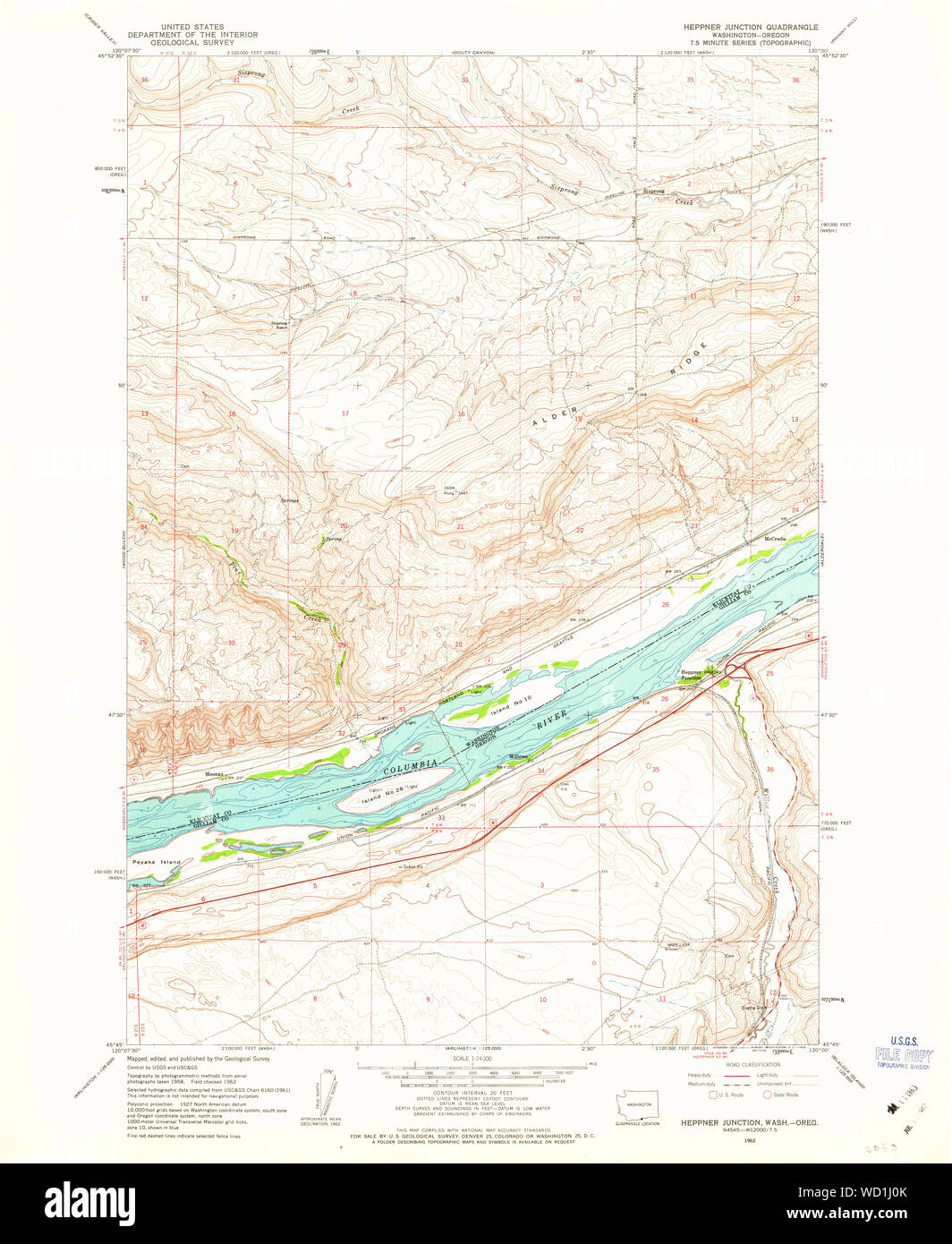 Map of heppner hi-res stock photography and images - Alamy