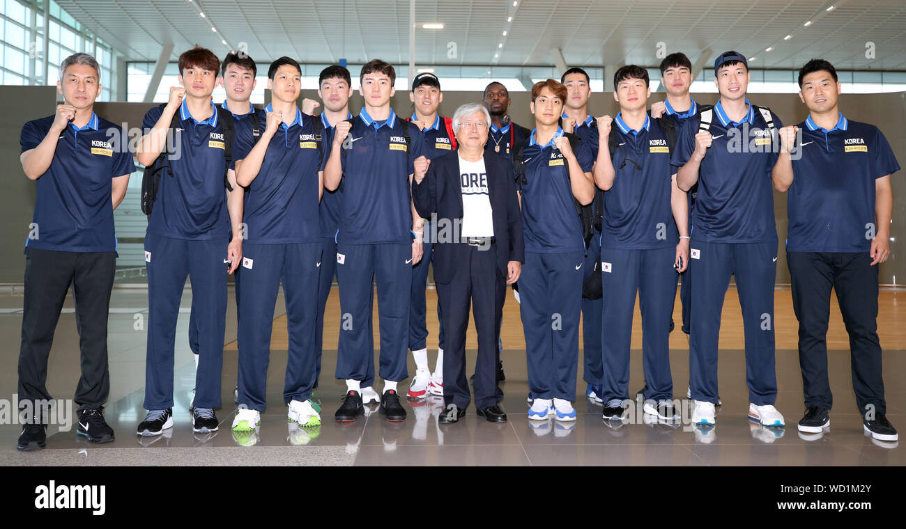 29th Aug, 2019. S. Korean squad for FIBA World Cup The South Korean ...