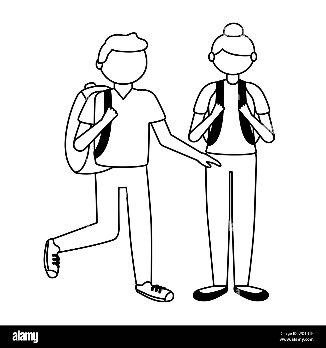 Wanderer woman, isolated Cut Out Stock Images & Pictures - Alamy