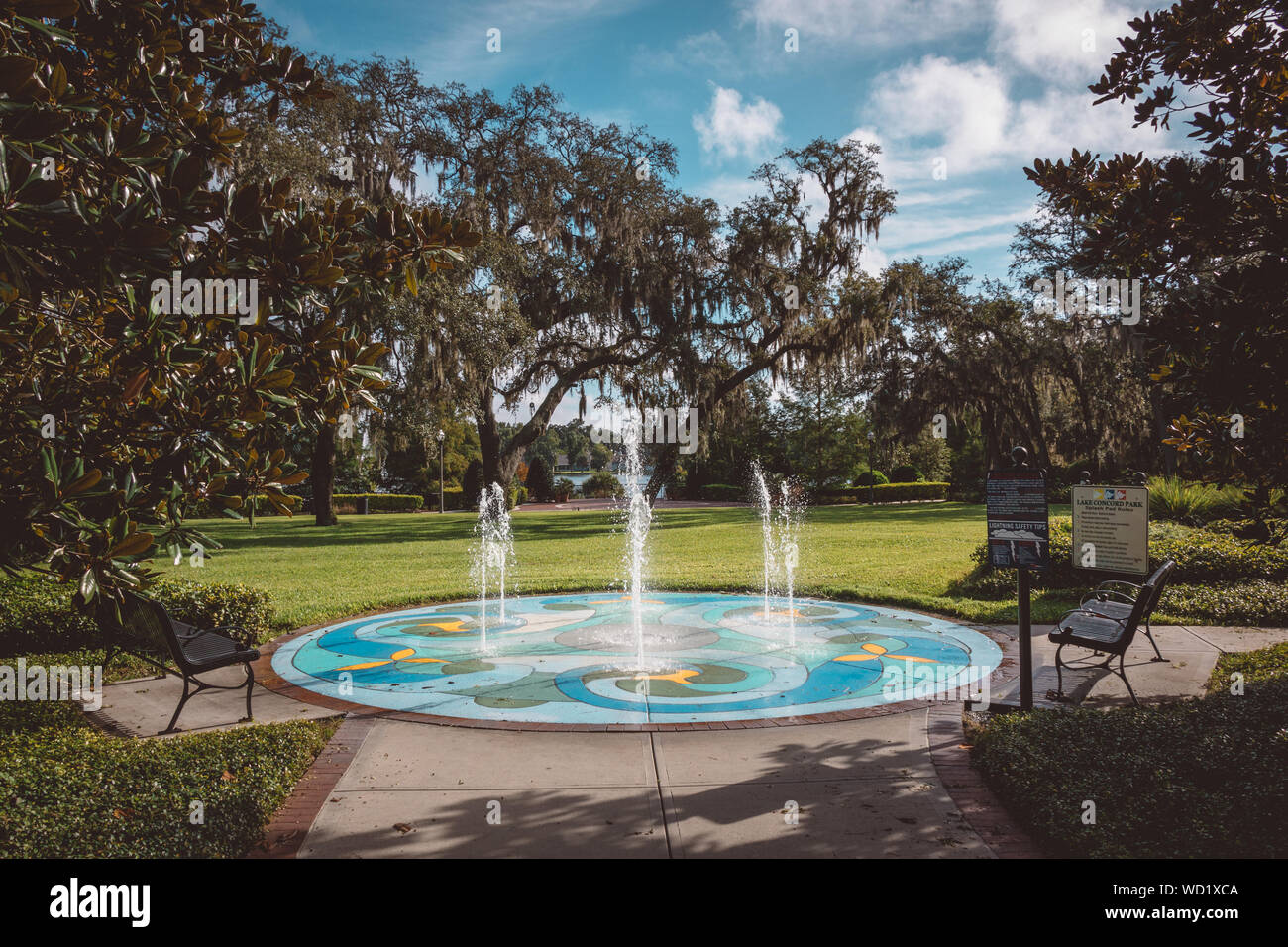 Interactive water play area in the city of Casselberry Florida Stock ...