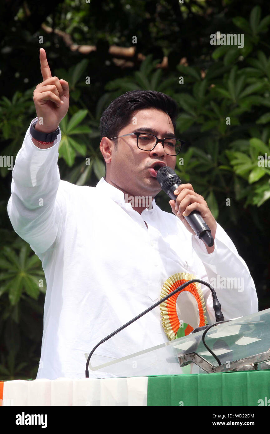 Trinamool congress mp abhishek banerjee addresses hi-res stock ...