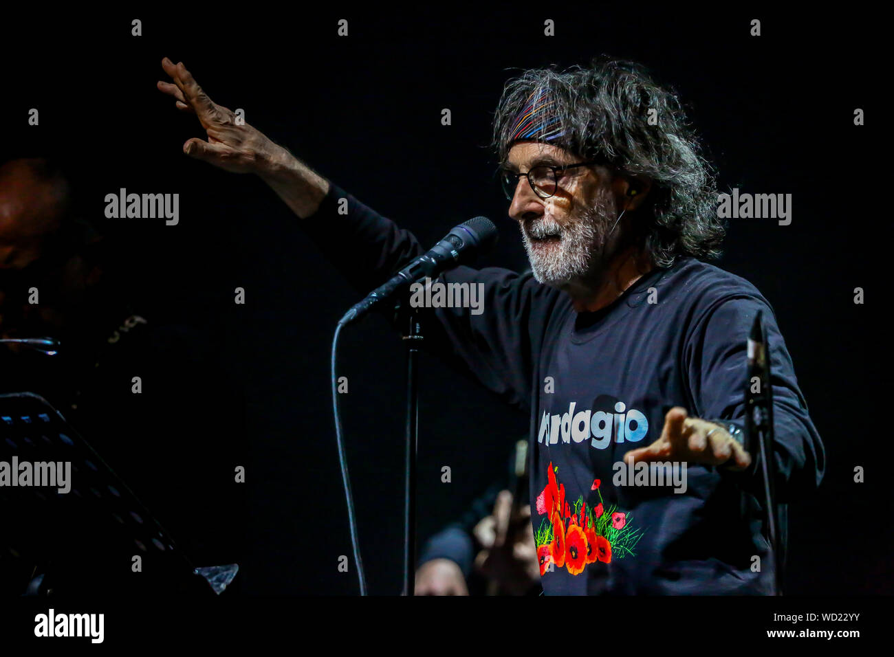 Franz Di Cioccio, front man and founder of "PFM - Premiata Fonderia ...