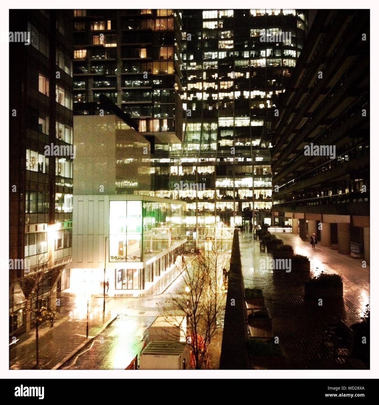 Illuminated buildings architecture Cut Out Stock Images & Pictures - Alamy