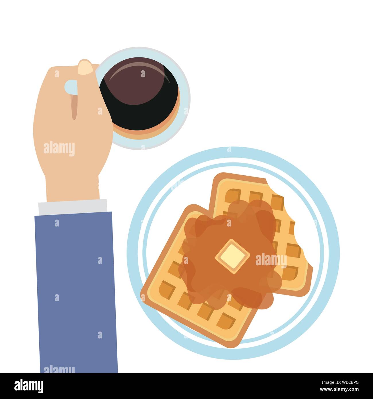 Isolated breakfast waffle vector design Stock Vector Image & Art - Alamy