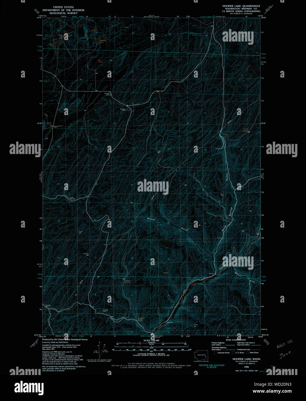 Hooper washington state map hi-res stock photography and images - Alamy