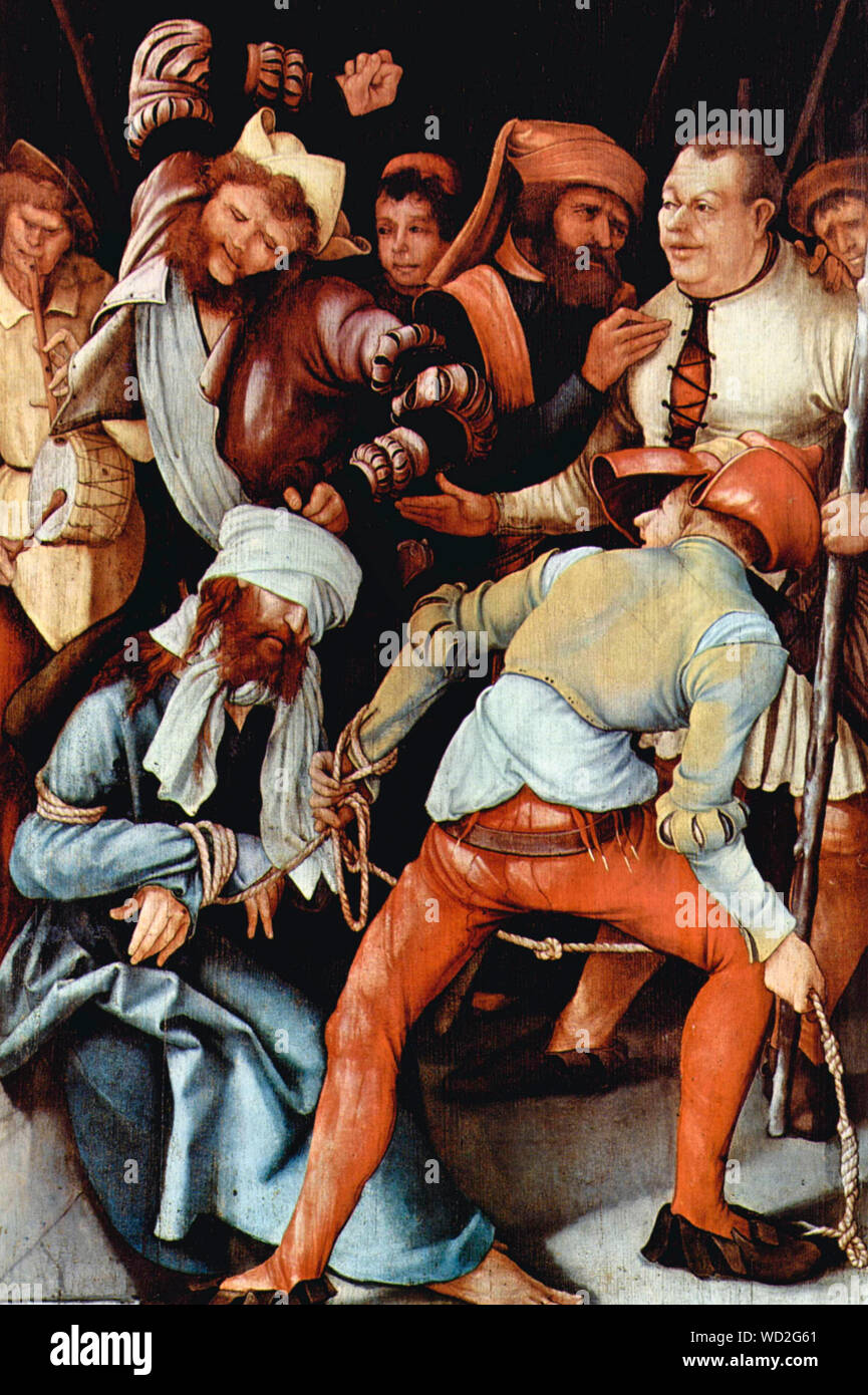 The Mocking of Christ - Mathias Grünewald, circa 1503 Stock Photo - Alamy