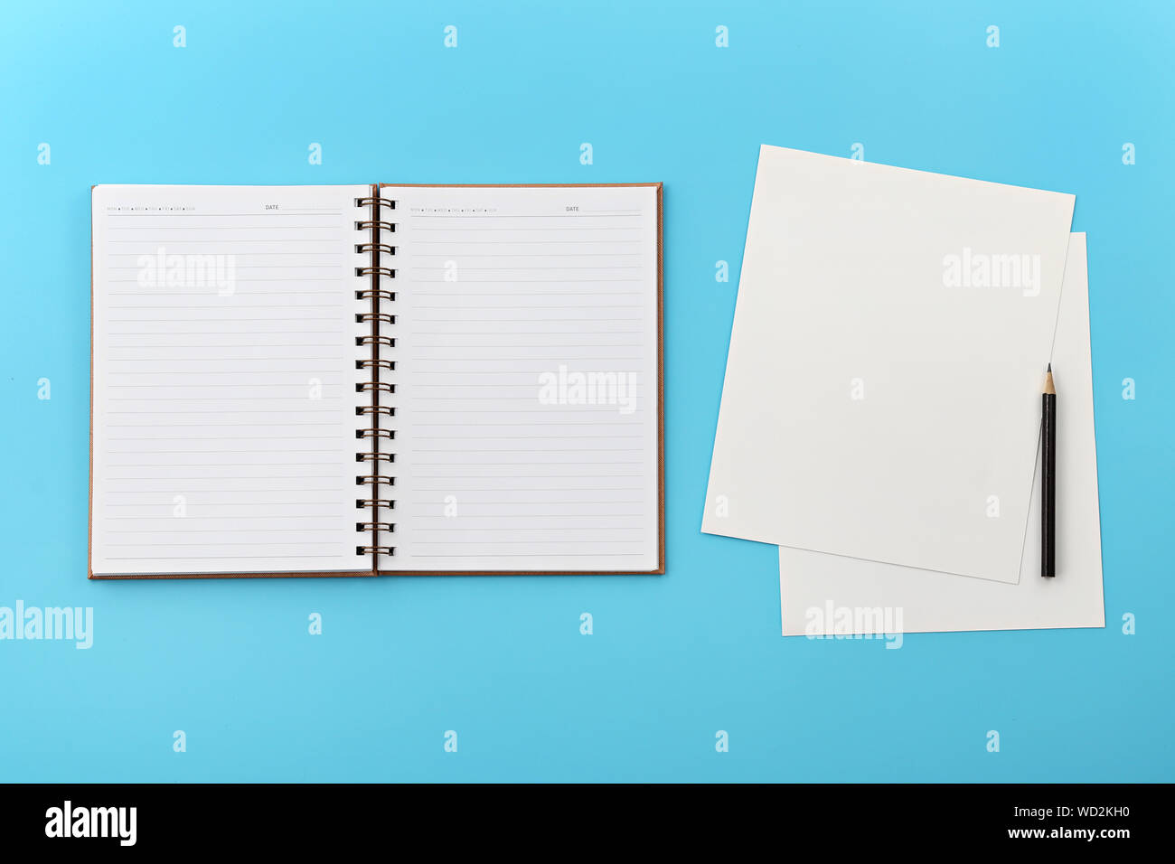 Book with blue background hi-res stock photography and images - Alamy