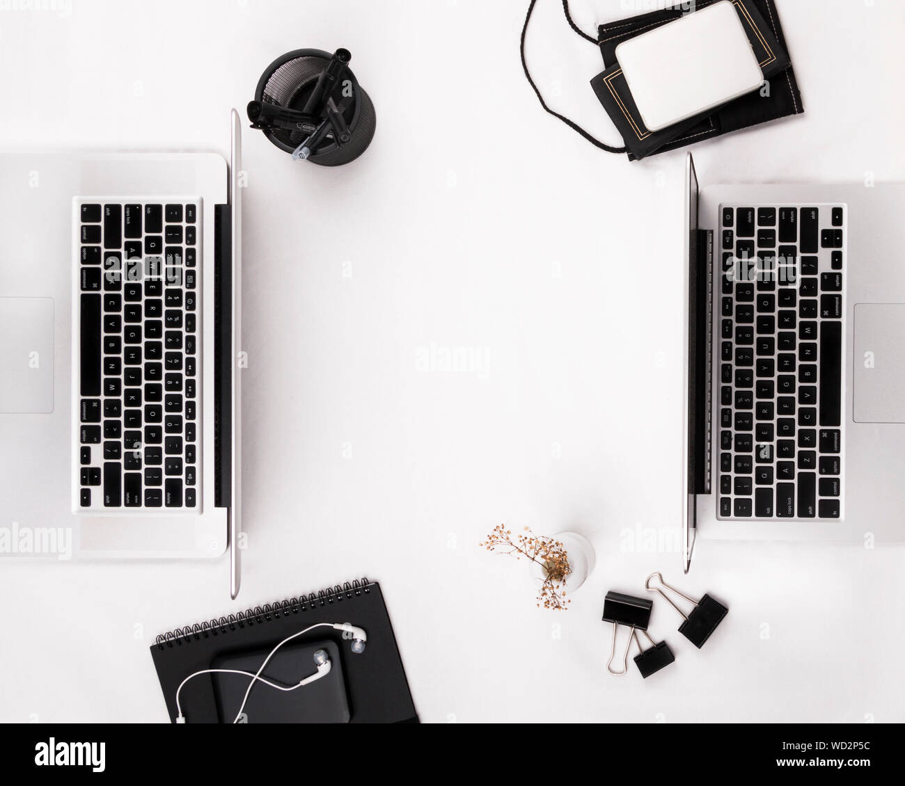 Computer table top view no people hi-res stock photography and images ...
