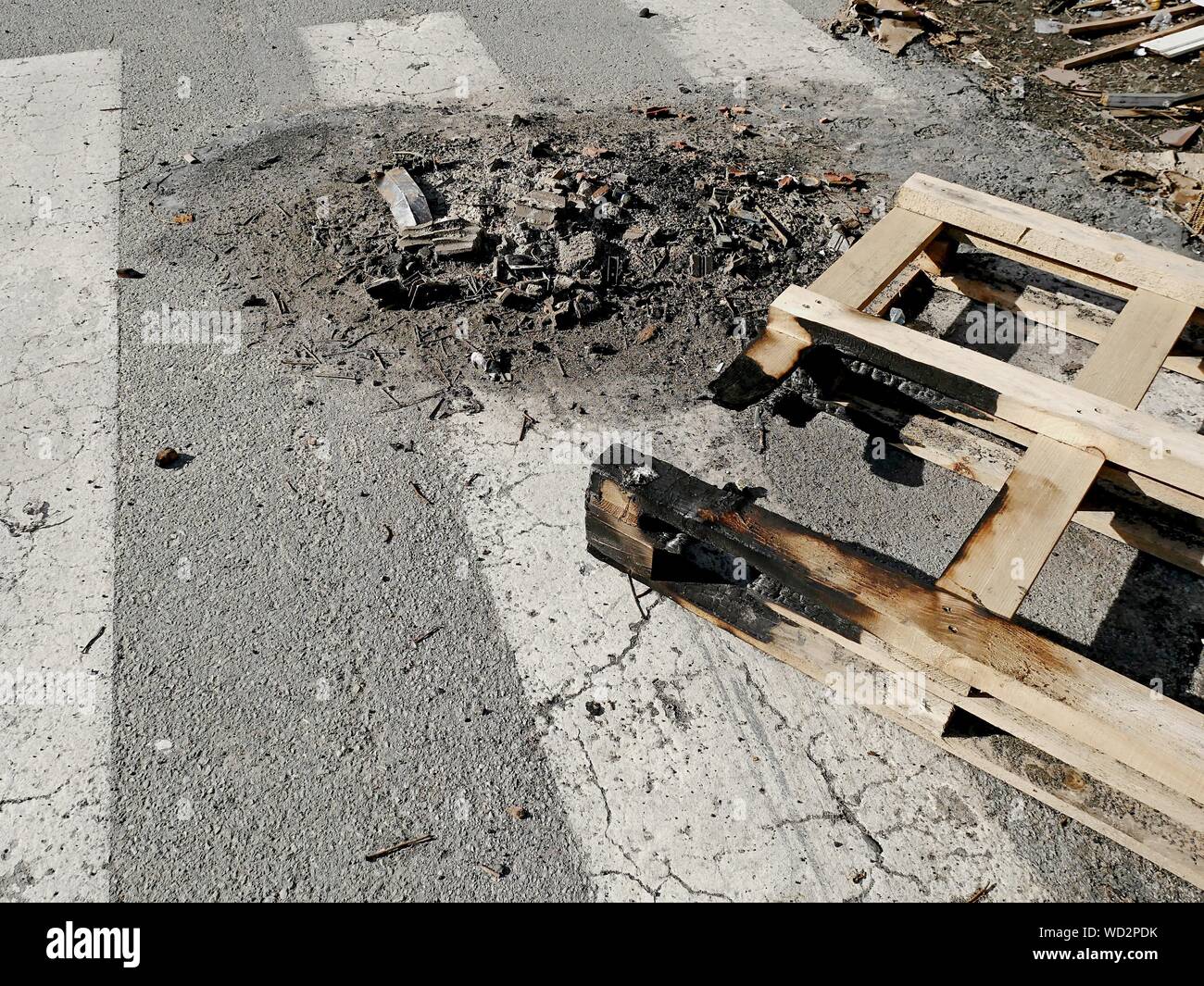 Burned road hi-res stock photography and images - Alamy