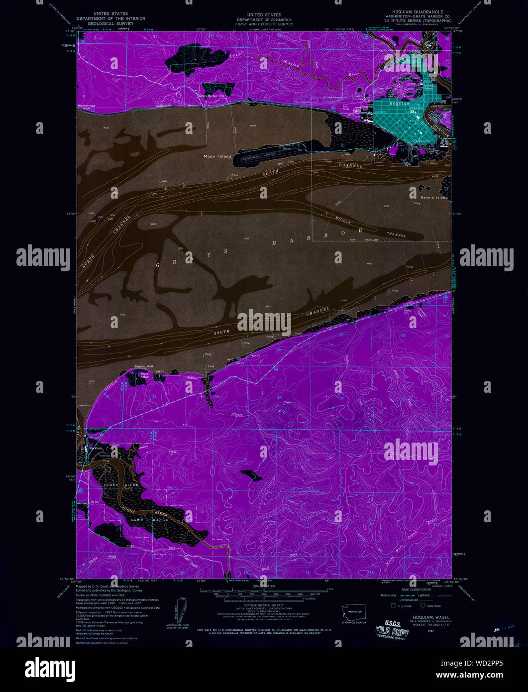 Map of hoquiam hi-res stock photography and images - Alamy