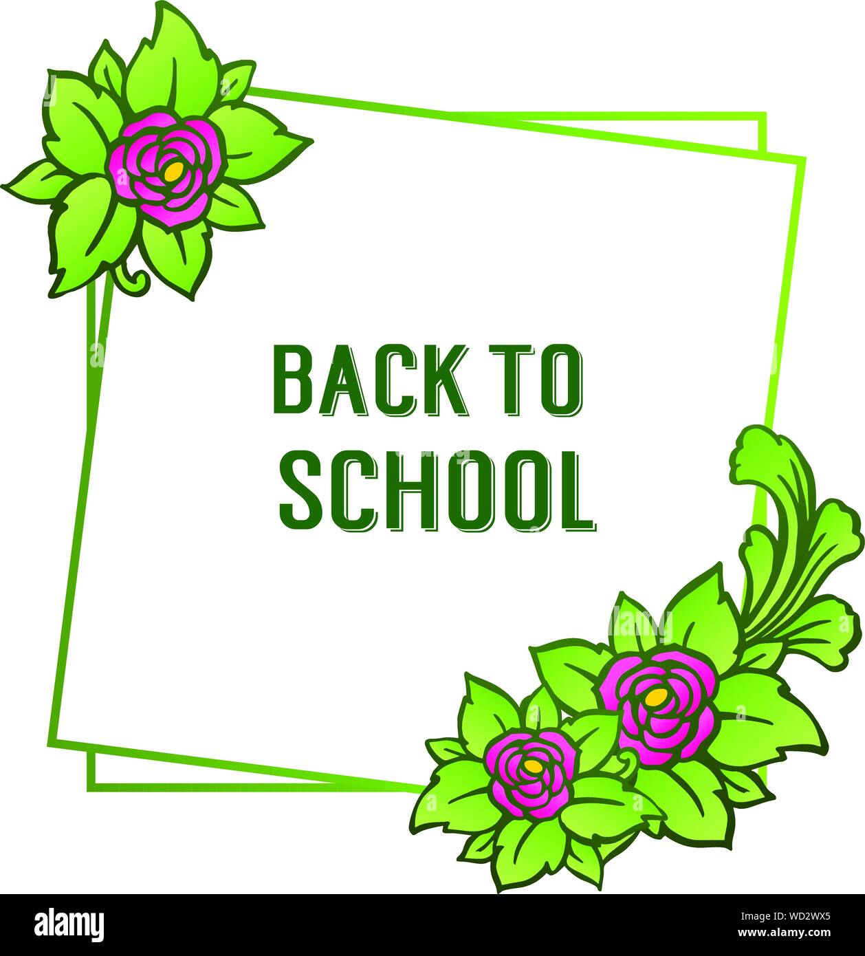 Back school invitation card abstract Cut Out Stock Images & Pictures ...