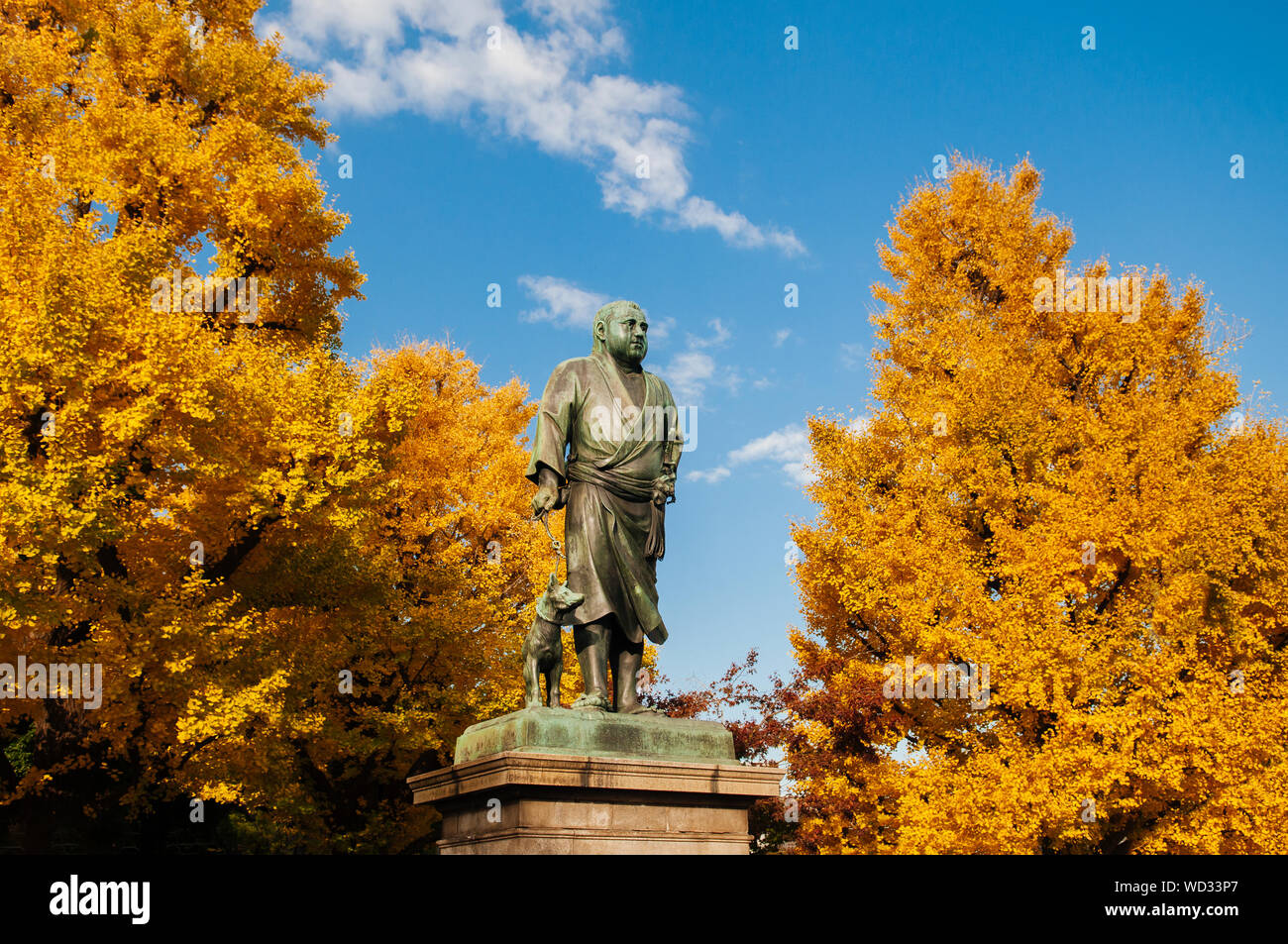 NOV 29, 2018 Tokyo, Japan - Ueno park Saigo Takamori statue, famous ...