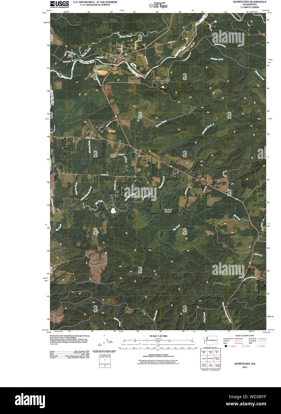 Map of humptulips Cut Out Stock Images & Pictures - Alamy