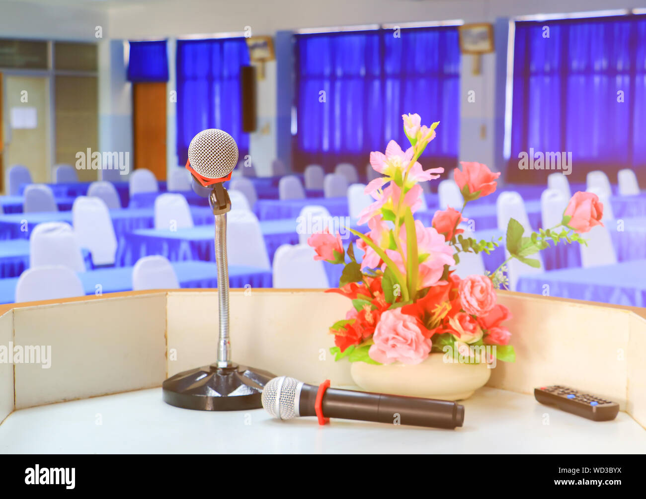 Empty conference room microphone hi-res stock photography and images ...