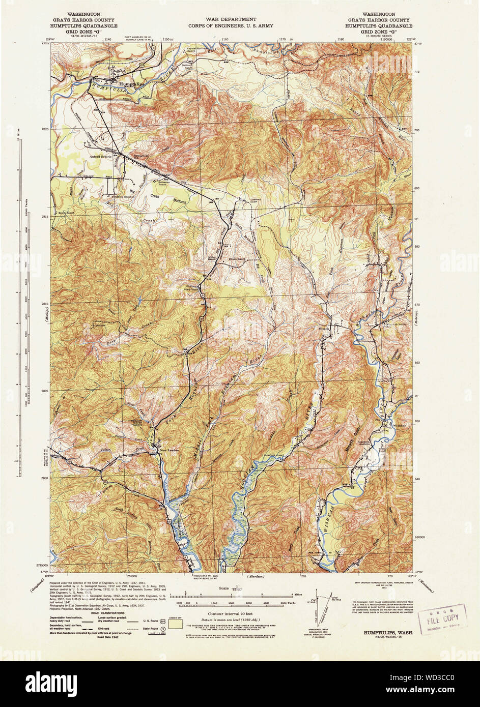 Map of humptulips washington hi-res stock photography and images - Alamy
