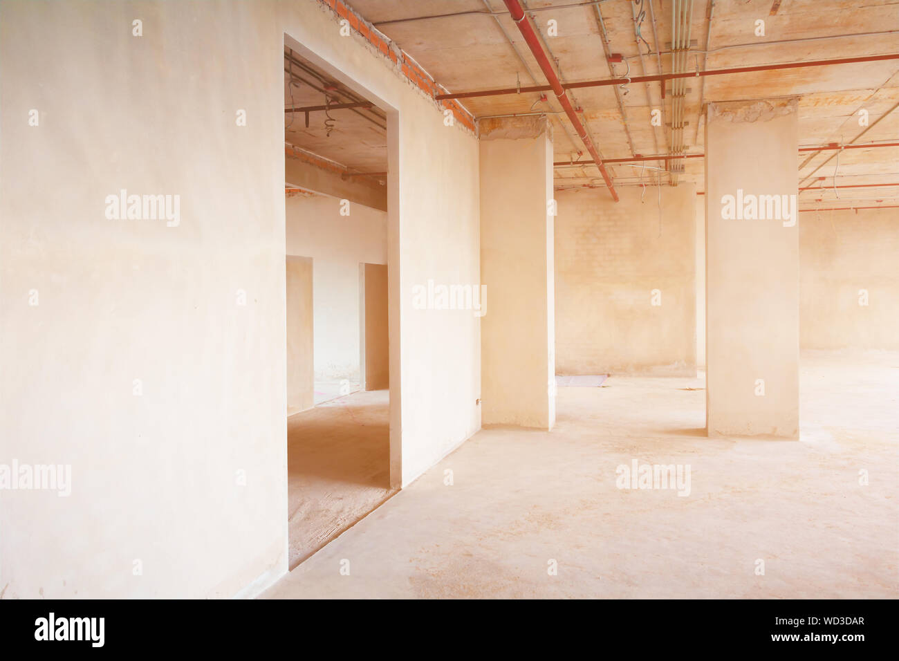 construction site interior building plan development on housing with ...