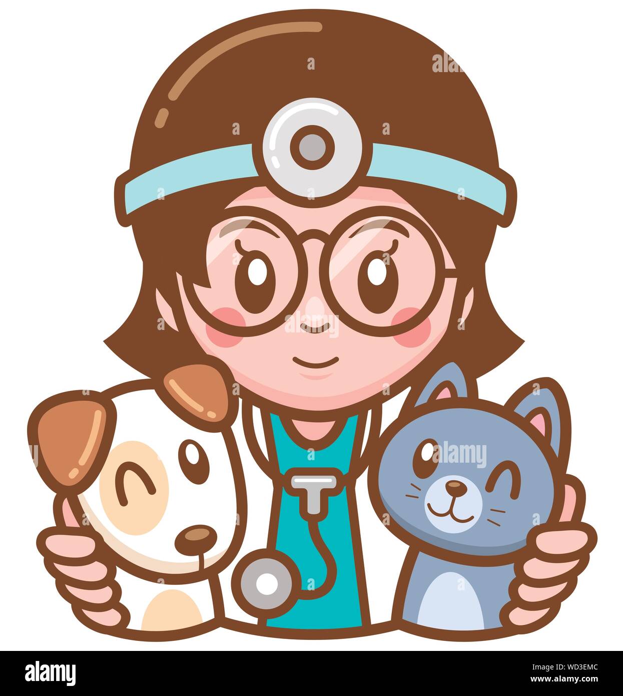 Vector illustration of Cartoon Pet Doctor Stock Vector Image & Art - Alamy