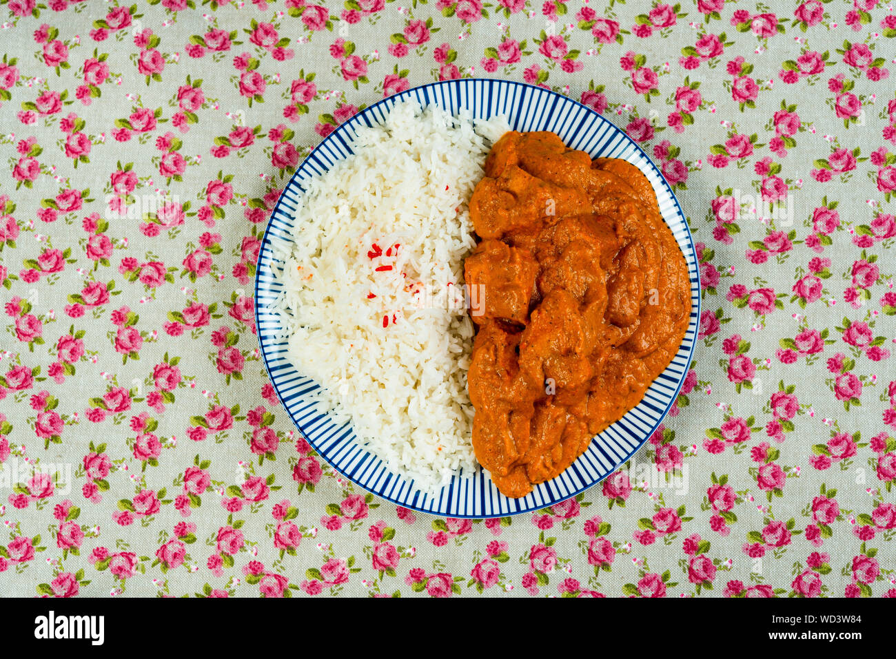 Indian chicken curry served on hi-res stock photography and images - Alamy