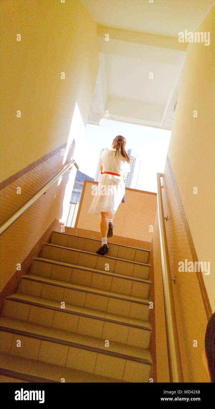 Girls school uniform rear hi-res stock photography and images - Alamy