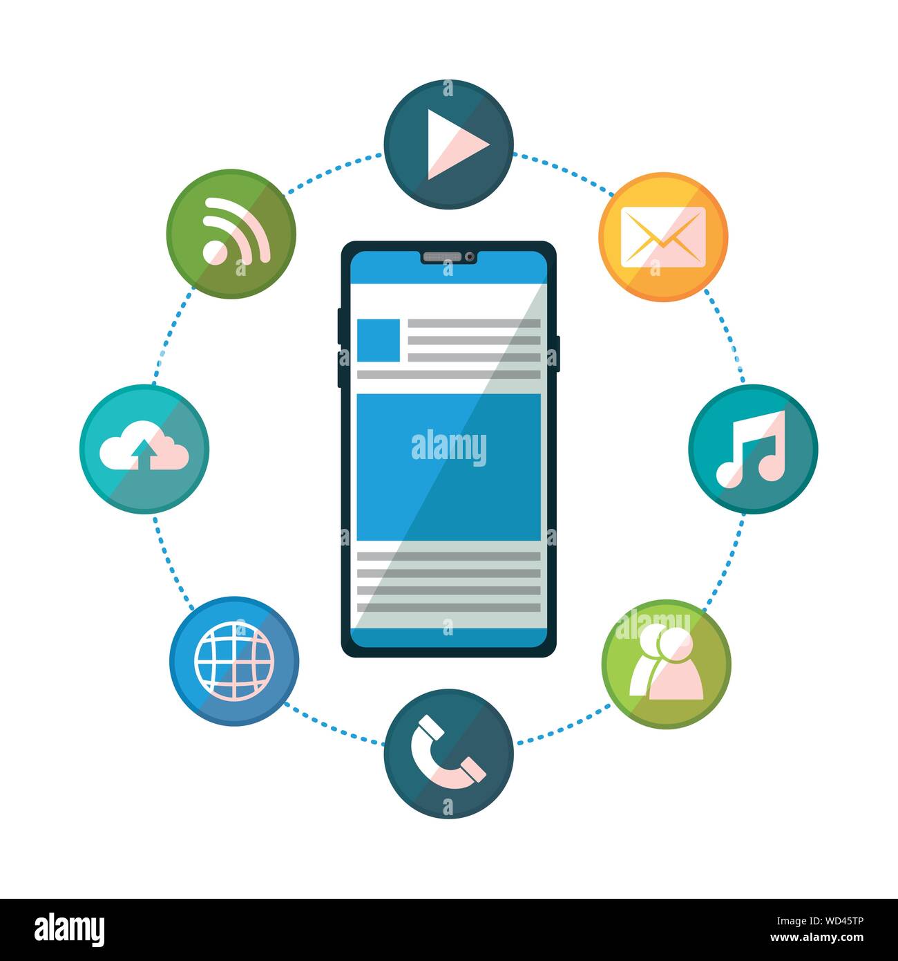 Social media and multimedia design Stock Vector Image & Art - Alamy