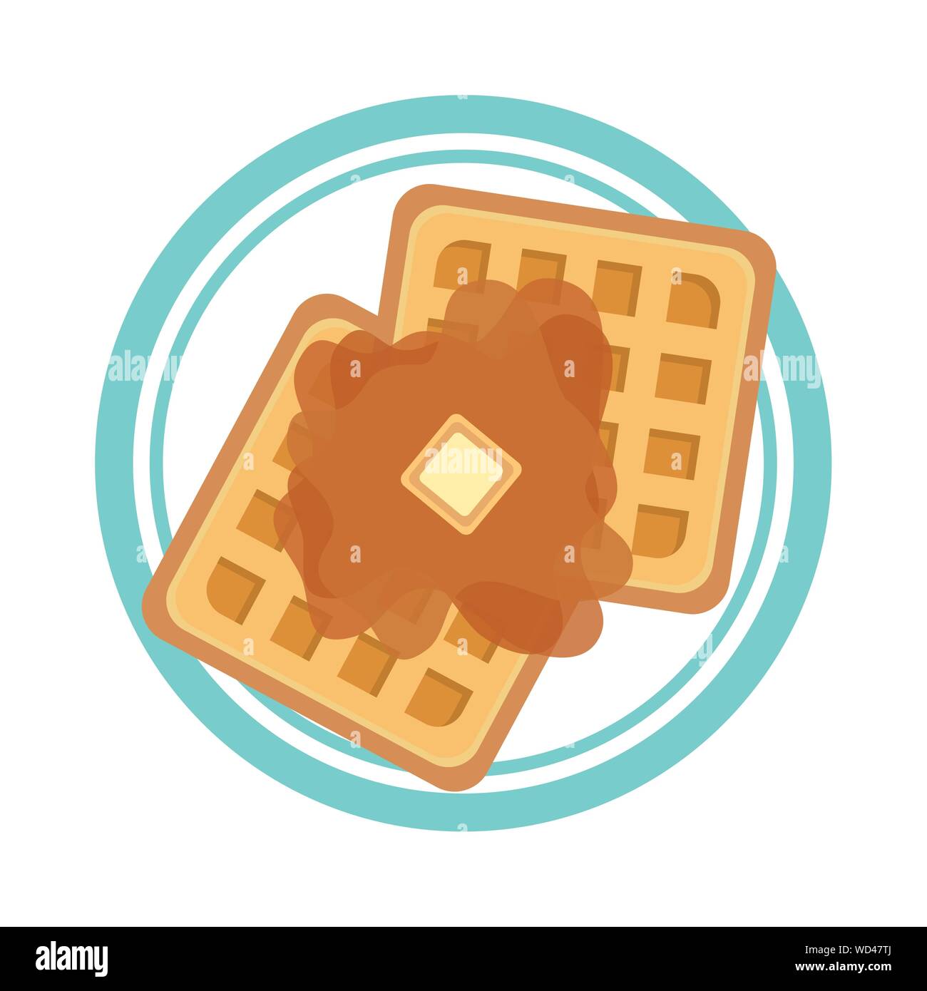 Isolated breakfast waffle vector design Stock Vector Image & Art - Alamy
