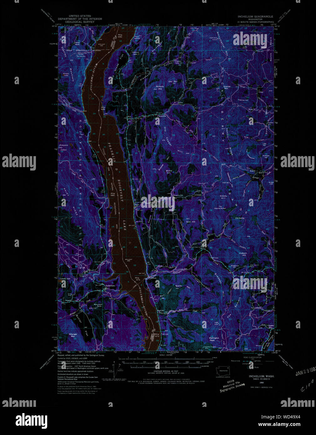 Map of inchelium hi-res stock photography and images - Alamy