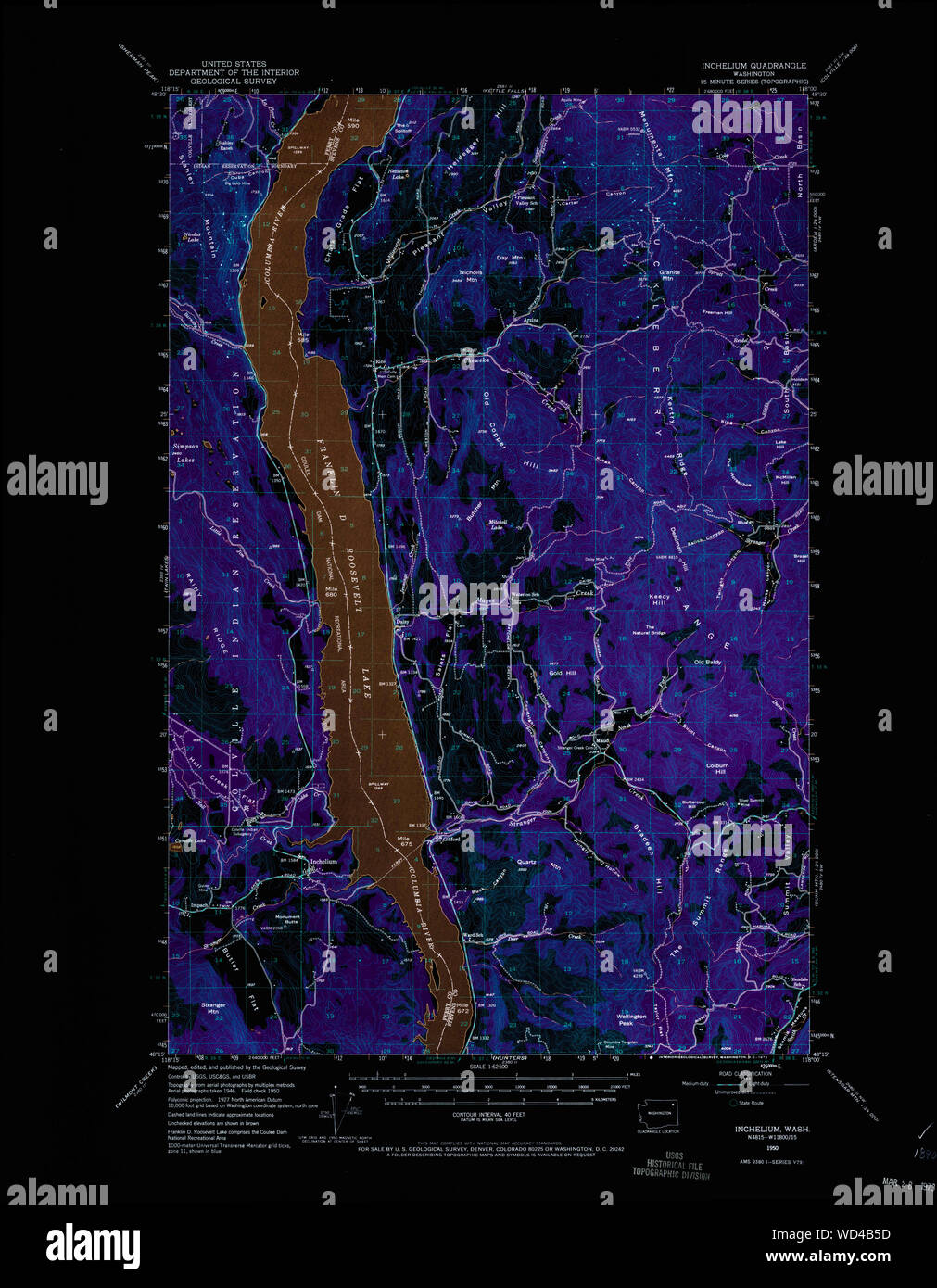 Map of inchelium hi-res stock photography and images - Alamy