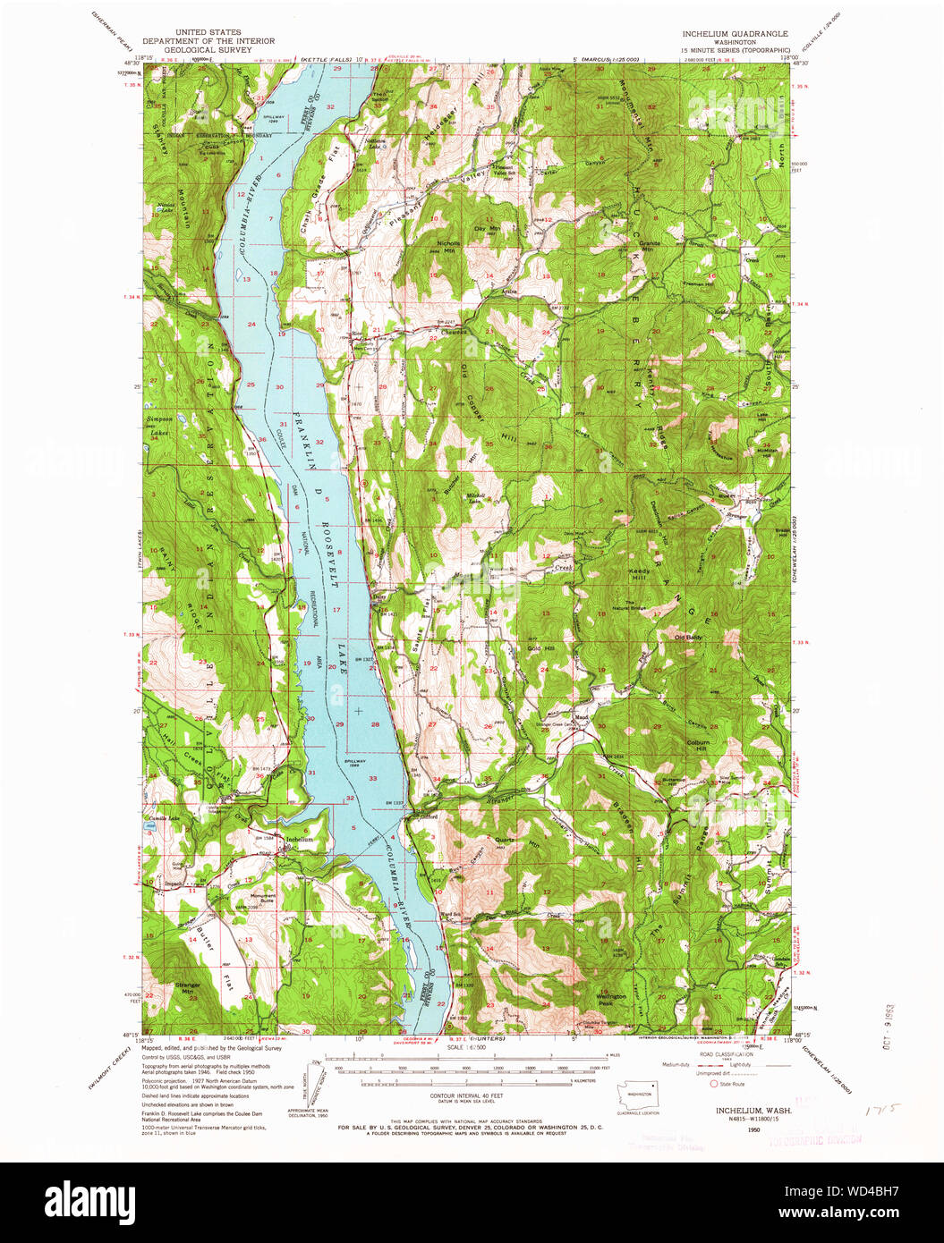 Map of inchelium washington hi-res stock photography and images - Alamy