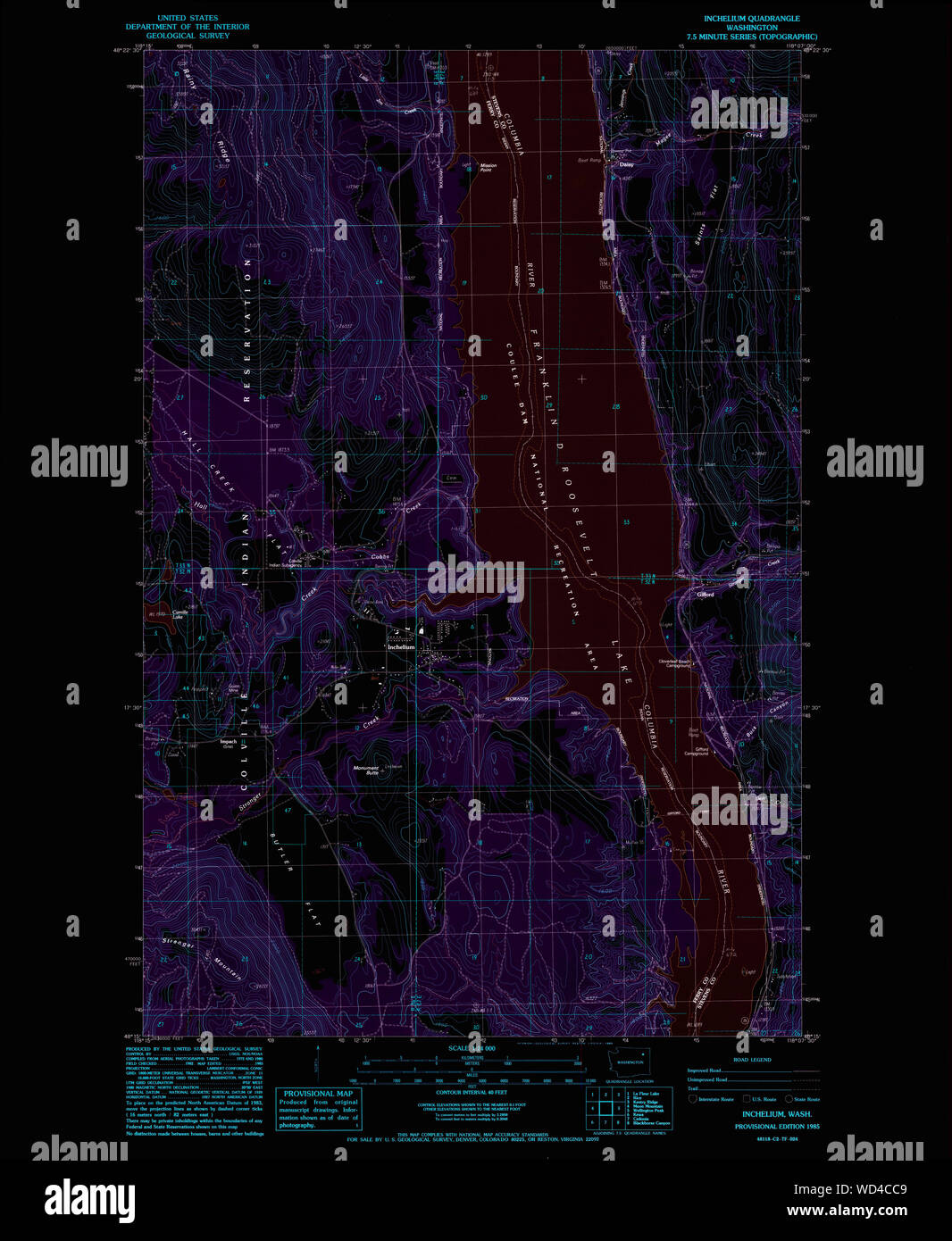 Map of inchelium hi-res stock photography and images - Alamy