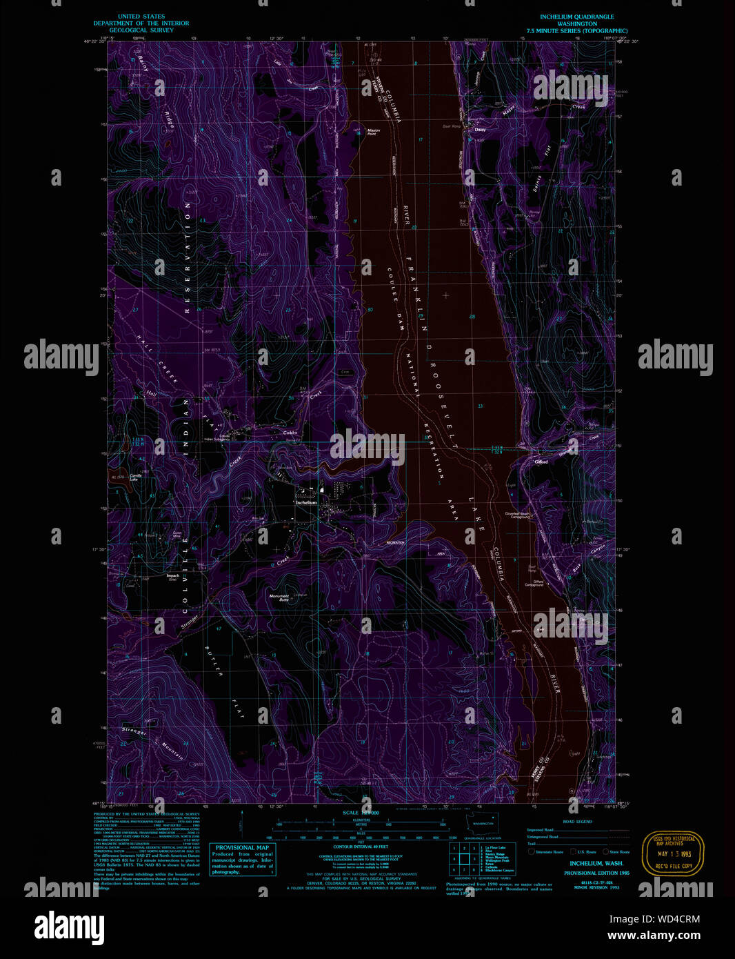 Map of inchelium hi-res stock photography and images - Alamy