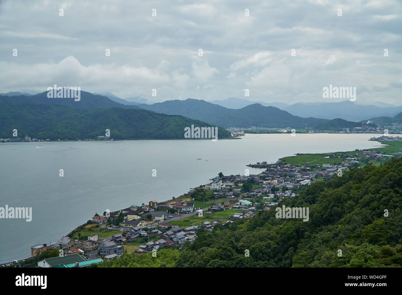 Amanohashidate top view with blue sky Stock Photo - Alamy