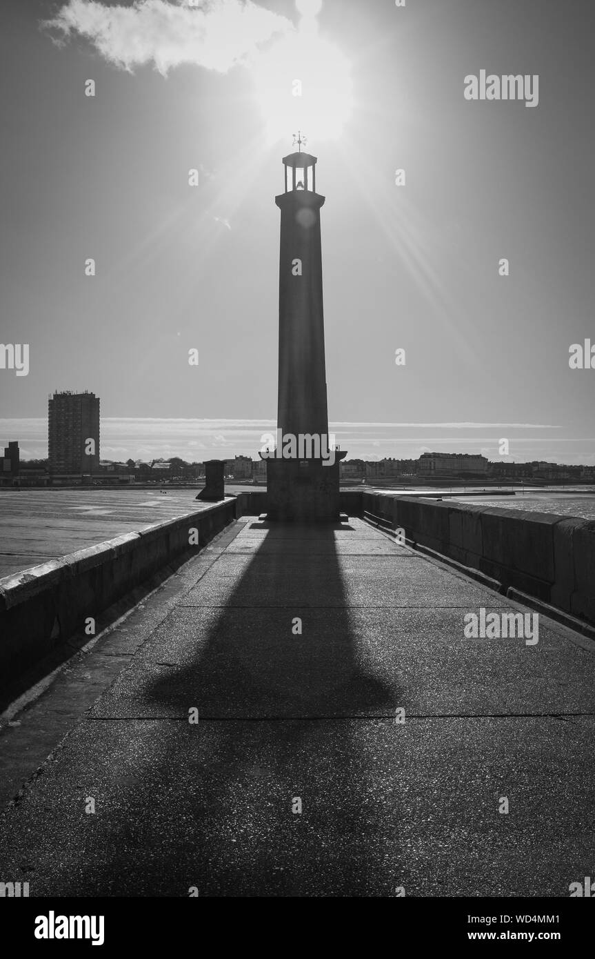 Shadow of the lighthouse Black and White Stock Photos & Images - Alamy
