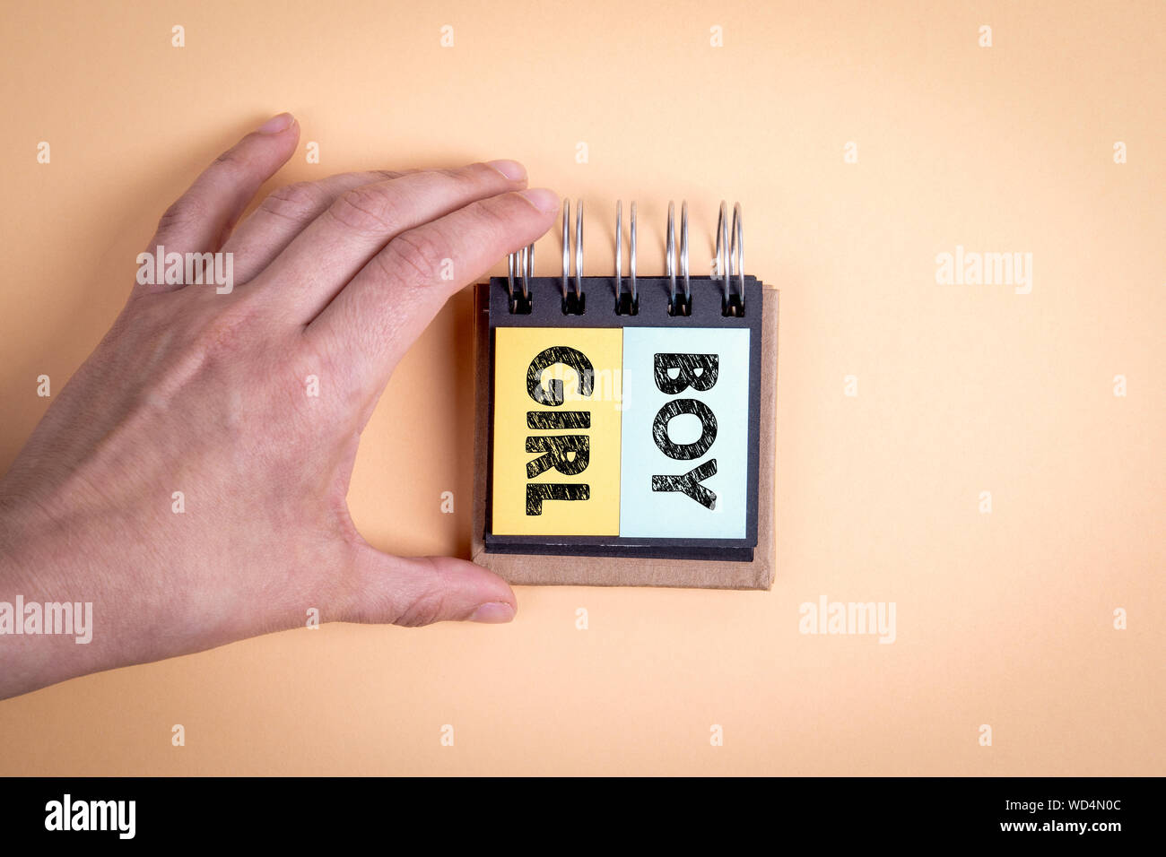 Boy or girl. Expecting a child, starting a family and planning Stock ...