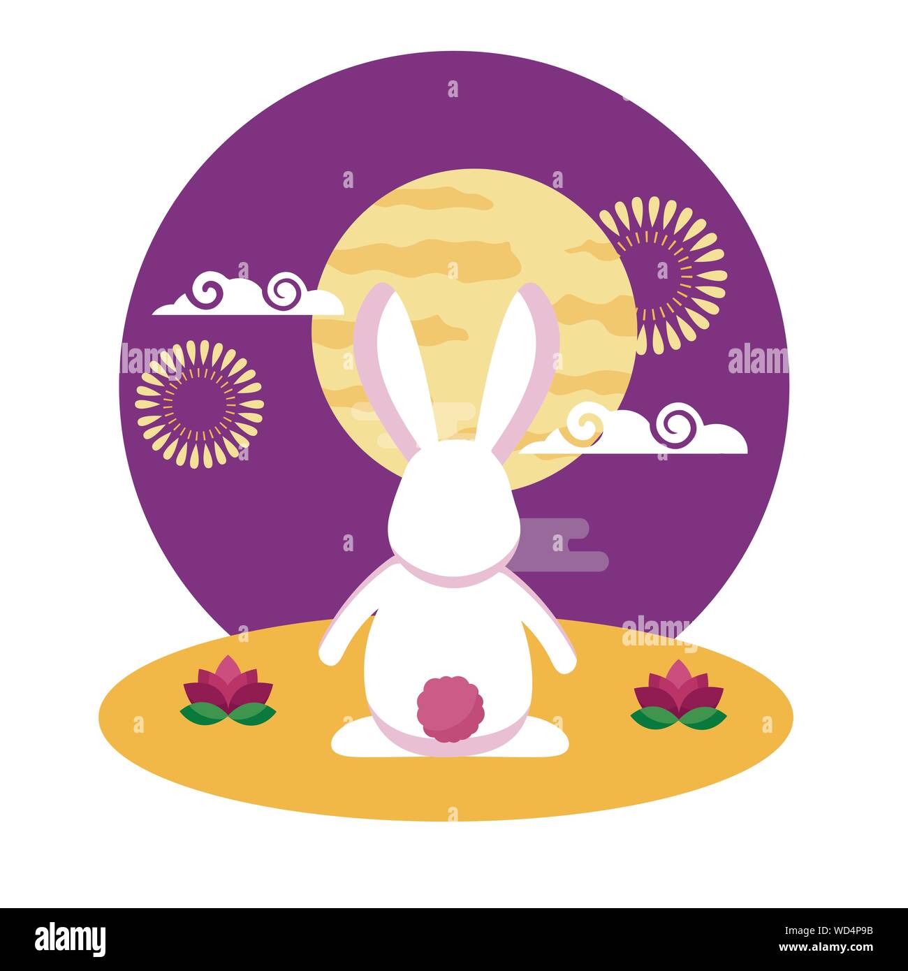 Rabbit of mid autumn festival vector design Stock Vector Image & Art ...
