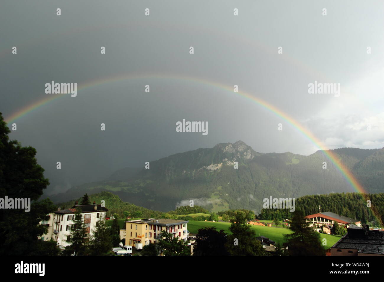 Rainbow Over Countryside High Resolution Stock Photography and Images ...