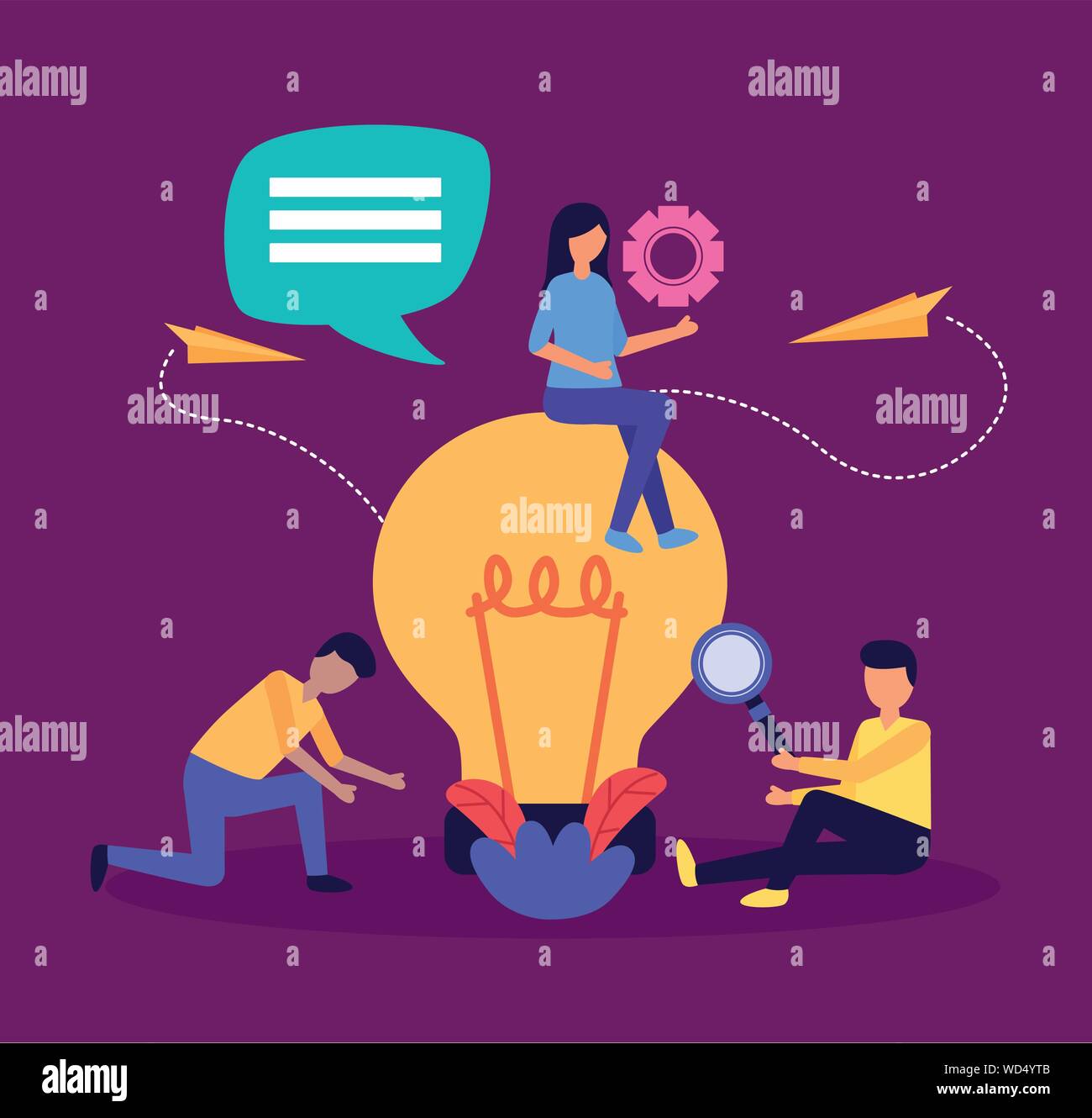 people teamwork flat design image Stock Vector Image & Art - Alamy