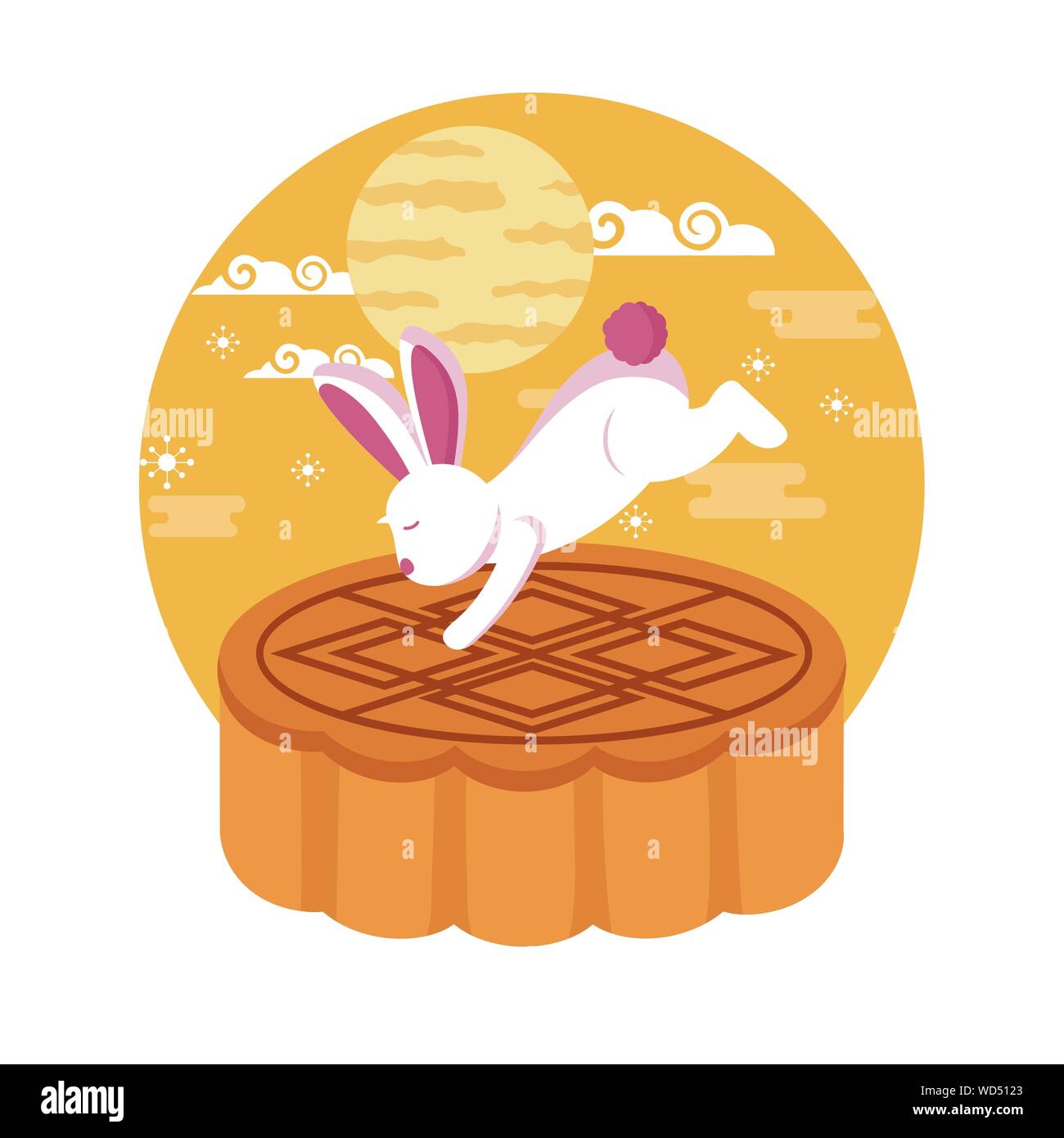 Rabbit of mid autumn festival vector design Stock Vector Image & Art ...