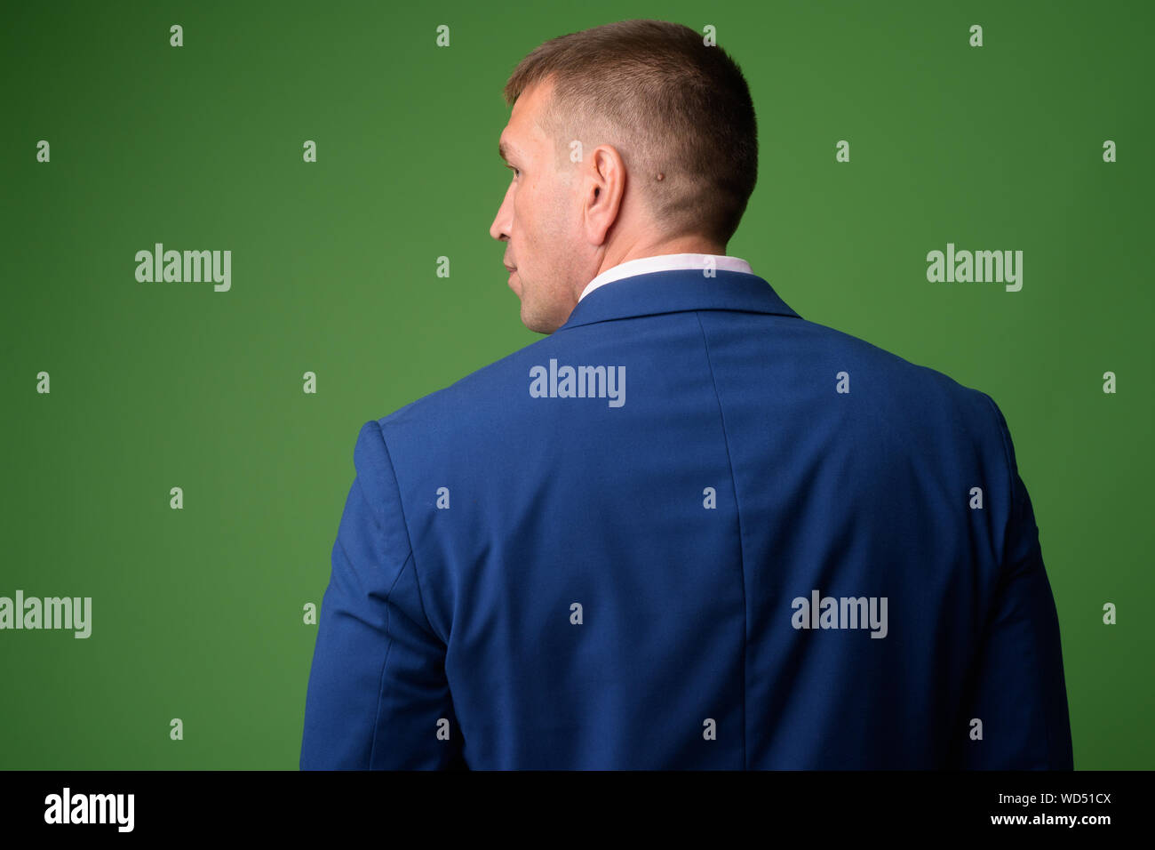 Rear view head shot of mature man hi-res stock photography and images ...
